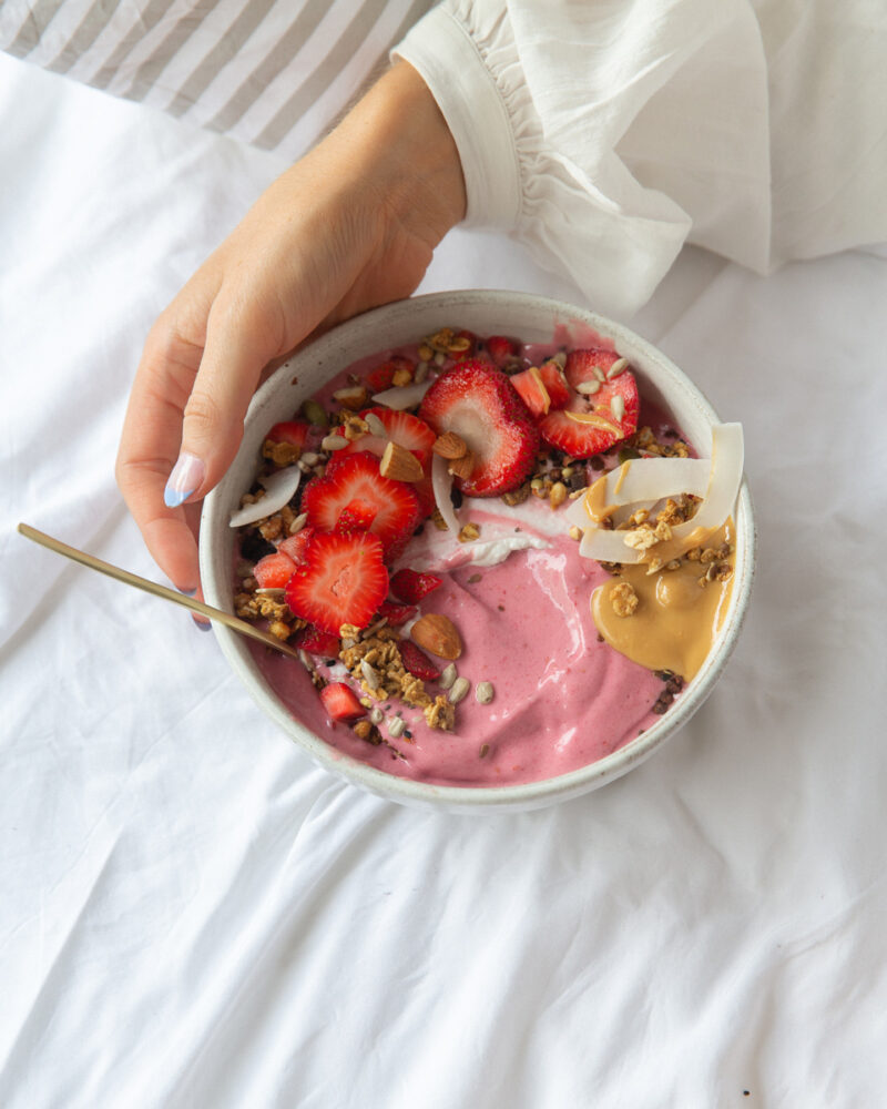 PB&J Smoothie Bowl⁣ - Emily Grace Food